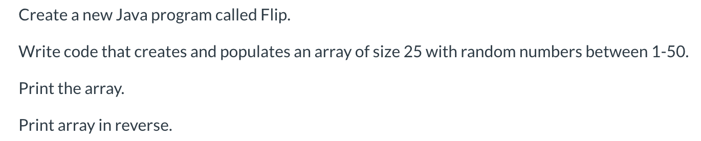 Solved Create a new Java program called Flip. Write code | Chegg.com