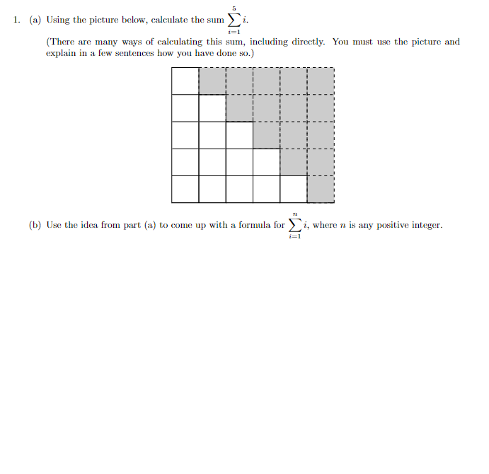 Solved (a) Using the picture below, calculate the sum | Chegg.com