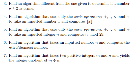 Solved 3. Find an algorithm different from the one given to | Chegg.com