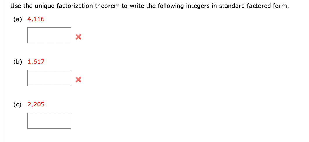 Solved Use The Unique Factorization Theorem To Write The