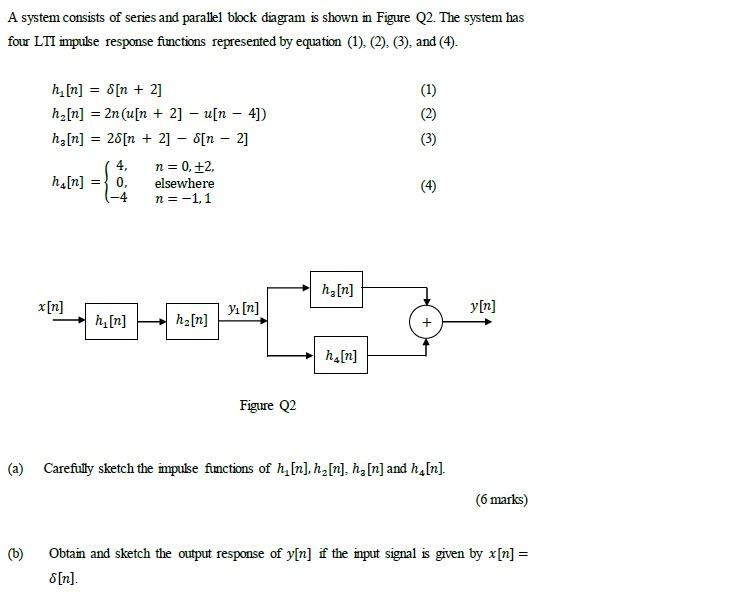 Solved A system consists of series and parallel block | Chegg.com