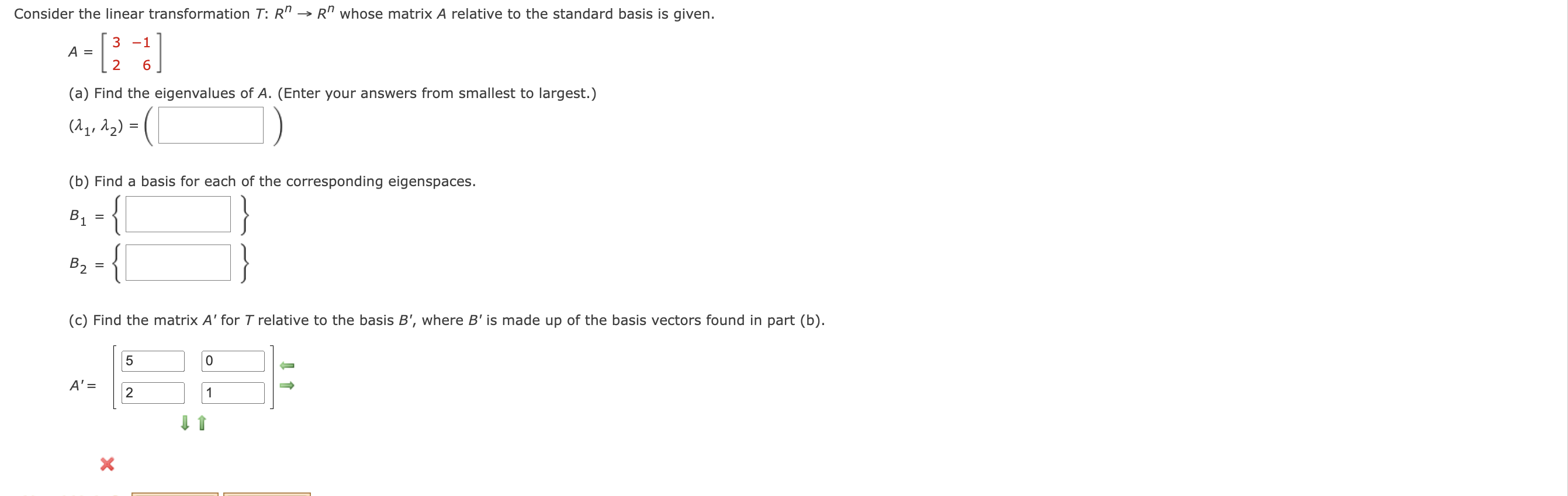 Solved onsider the linear transformation T:Rn→Rn whose | Chegg.com