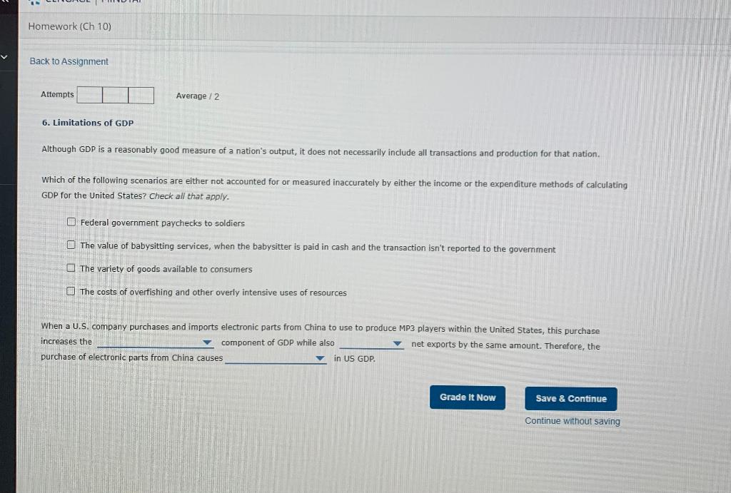 Solved Homework (Ch 10) Back to Assignment Attempts | Chegg.com