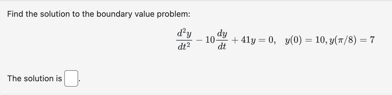 Solved Find the solution to the boundary value problem: | Chegg.com