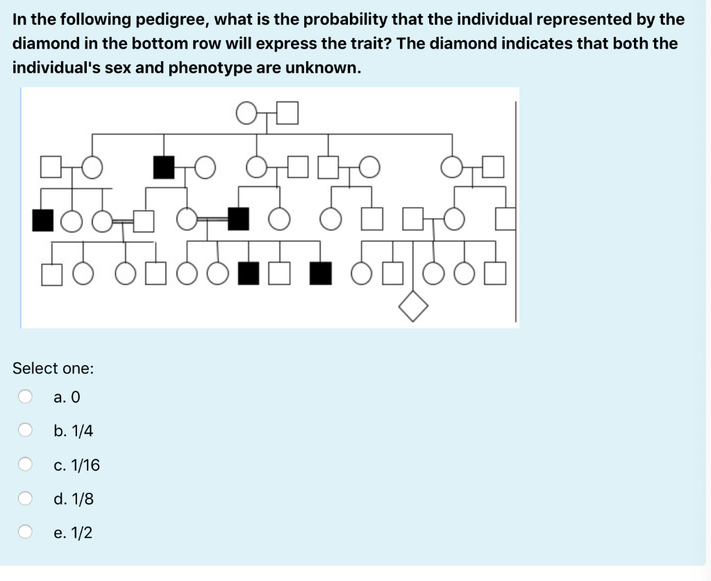 Solved In the following pedigree, what is the probability | Chegg.com
