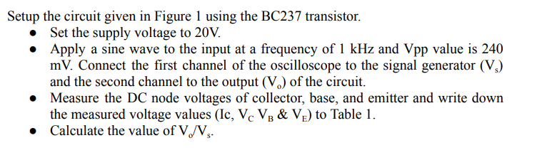 Solved Figure 12. Set up the circuit given in Figure 1 in | Chegg.com