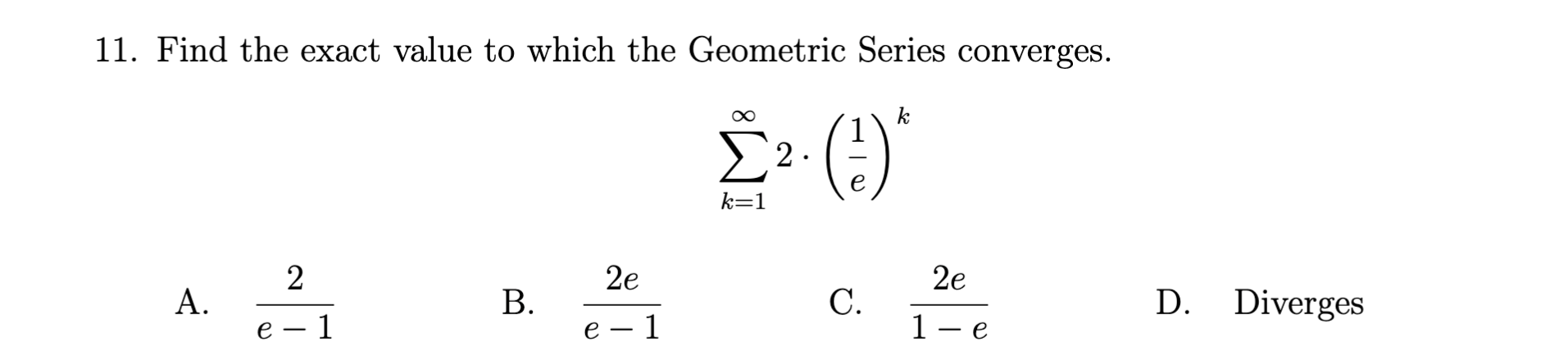 Solved 11. Find the exact value to which the Geometric | Chegg.com