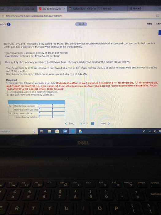 Solved New tab e https//newconnect.mheducat Help Seve Dawson | Chegg.com