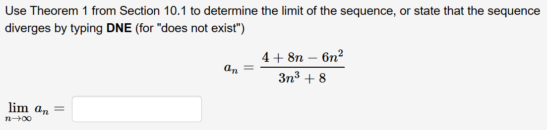 Solved Use Theorem 1 from Section 10.1 to determine the | Chegg.com