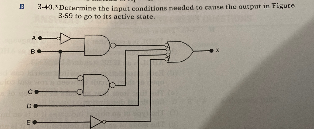 Solved B 3-40. *Determine the input conditions needed to | Chegg.com