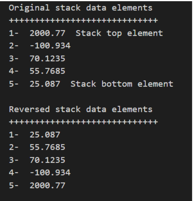 Solved Write code using C++ stacks to get the output code | Chegg.com