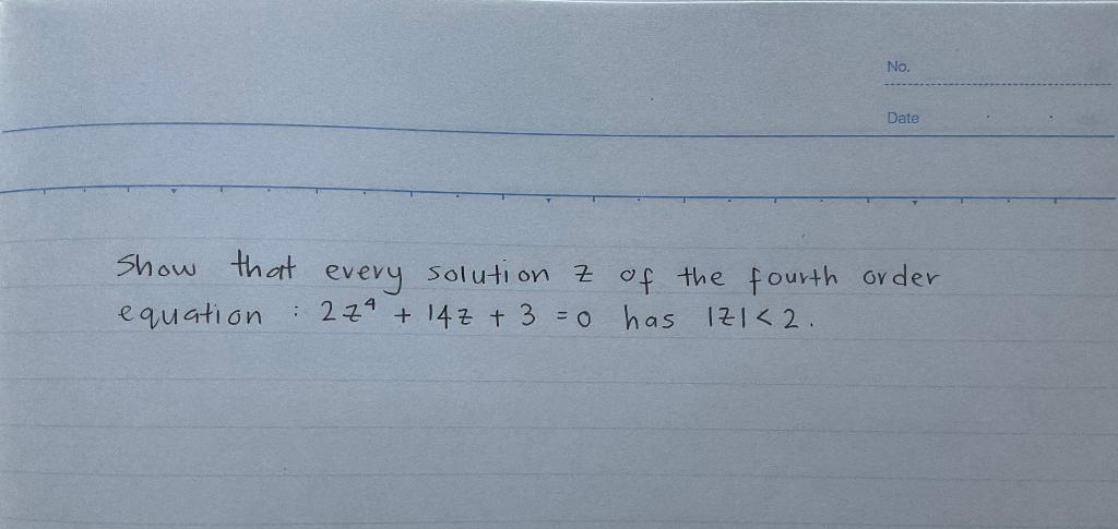 Solved No. Date Show that every solution e of the fourth | Chegg.com