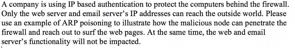 Solved A company is using IP based authentication to protect | Chegg.com