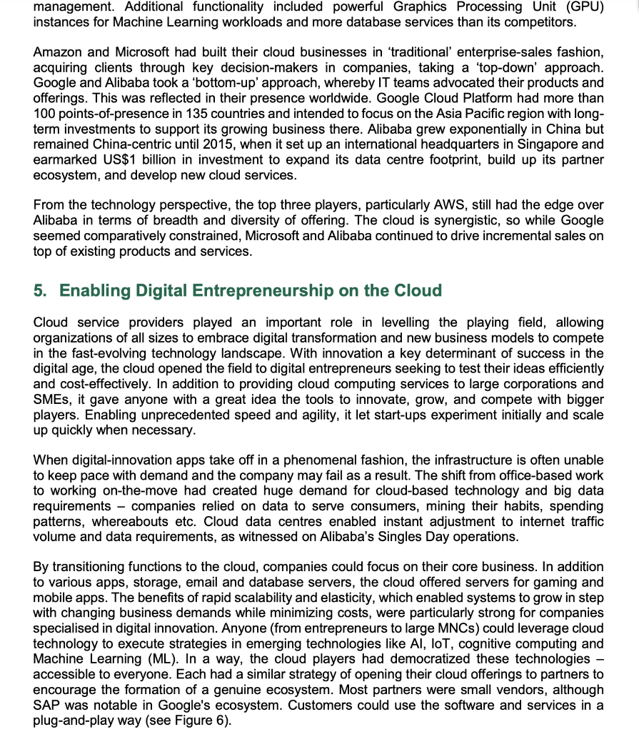 Solved EAD THE CASE STUDY BELOW: Cloud Wars Go Global: How | Chegg.com