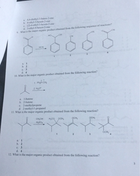 Solved CHEM 232 Practice TEST II 15, 16, 19, and 24 Multiple | Chegg.com
