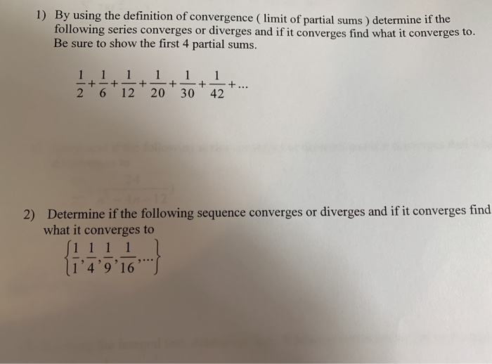 Solved By using the definition of convergence ( limit of | Chegg.com