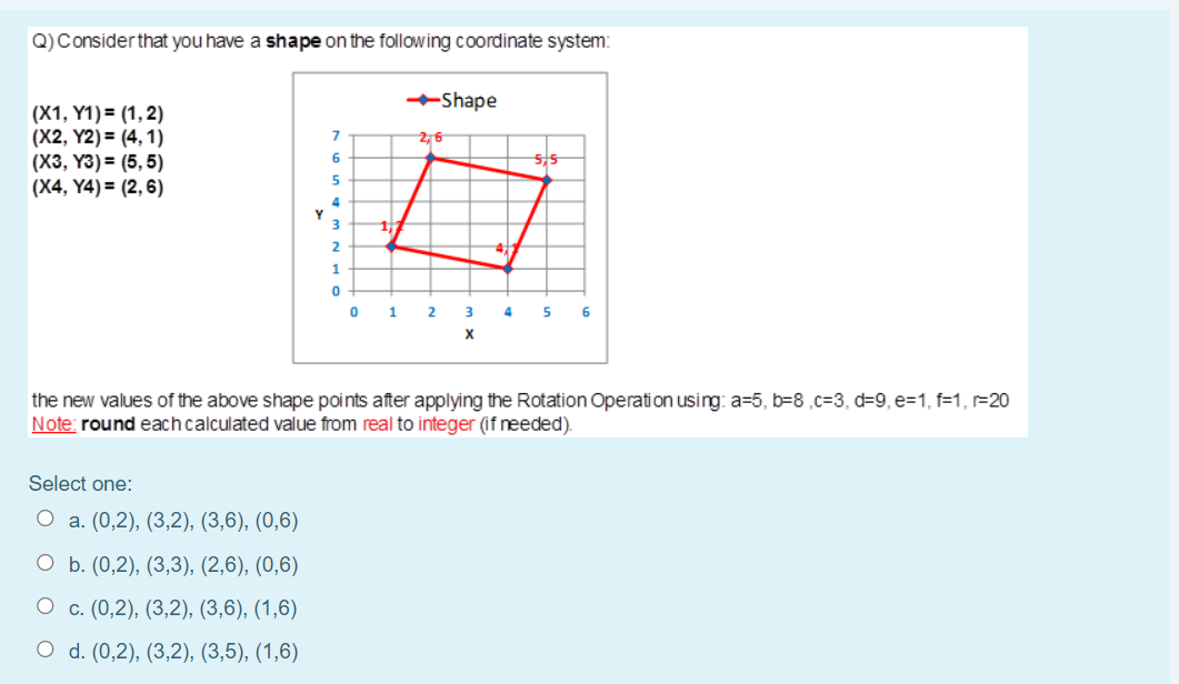 Solved Q) Consider that you have a shape on the following | Chegg.com