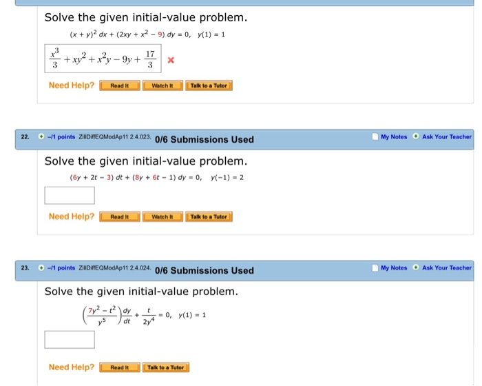 Solved Solve the given initial-value problem. (x+y)2 dx + | Chegg.com