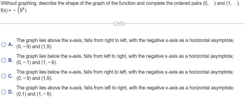 Solved Without graphing, describe the shape of the graph of | Chegg.com