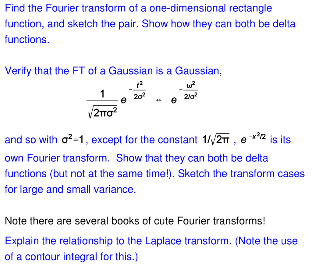 Solved Find the Fourier transform of a one-dimensional | Chegg.com