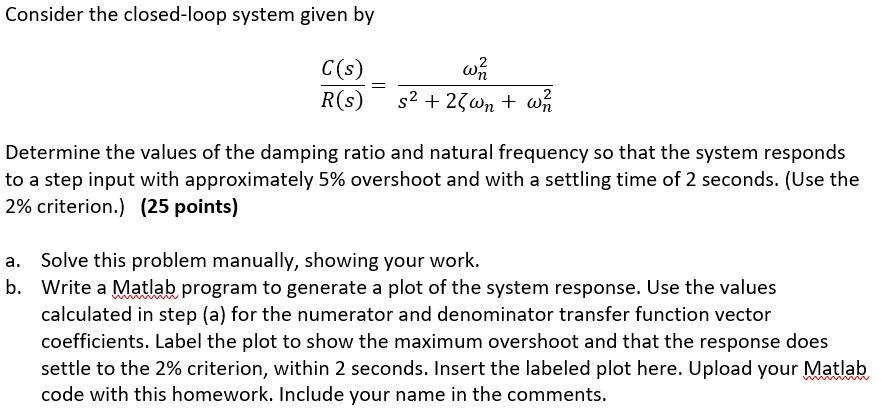 Solved Consider the closed-loop system given by C(S) R(S) = | Chegg.com