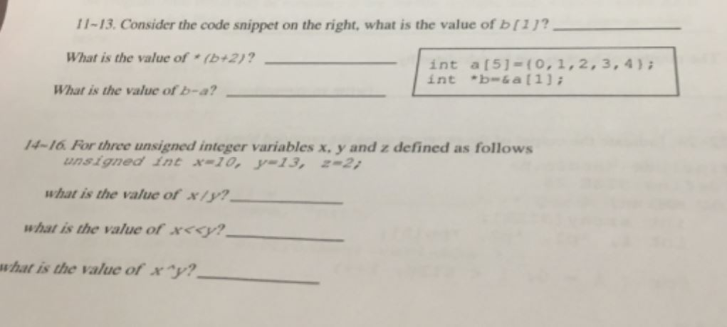 Solved 11-13. Consider the code snippet on the right, what | Chegg.com
