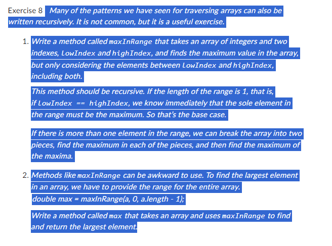 Solved Many of the patterns we have seen for traversing | Chegg.com Solved Many of the patterns we have seen for traversing | Chegg.com