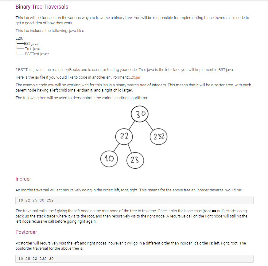Solved Binary Tree Traversals This Lab Will Be Focused On Chegg