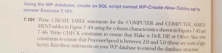 Using the WP database, create an SQL script named | Chegg.com