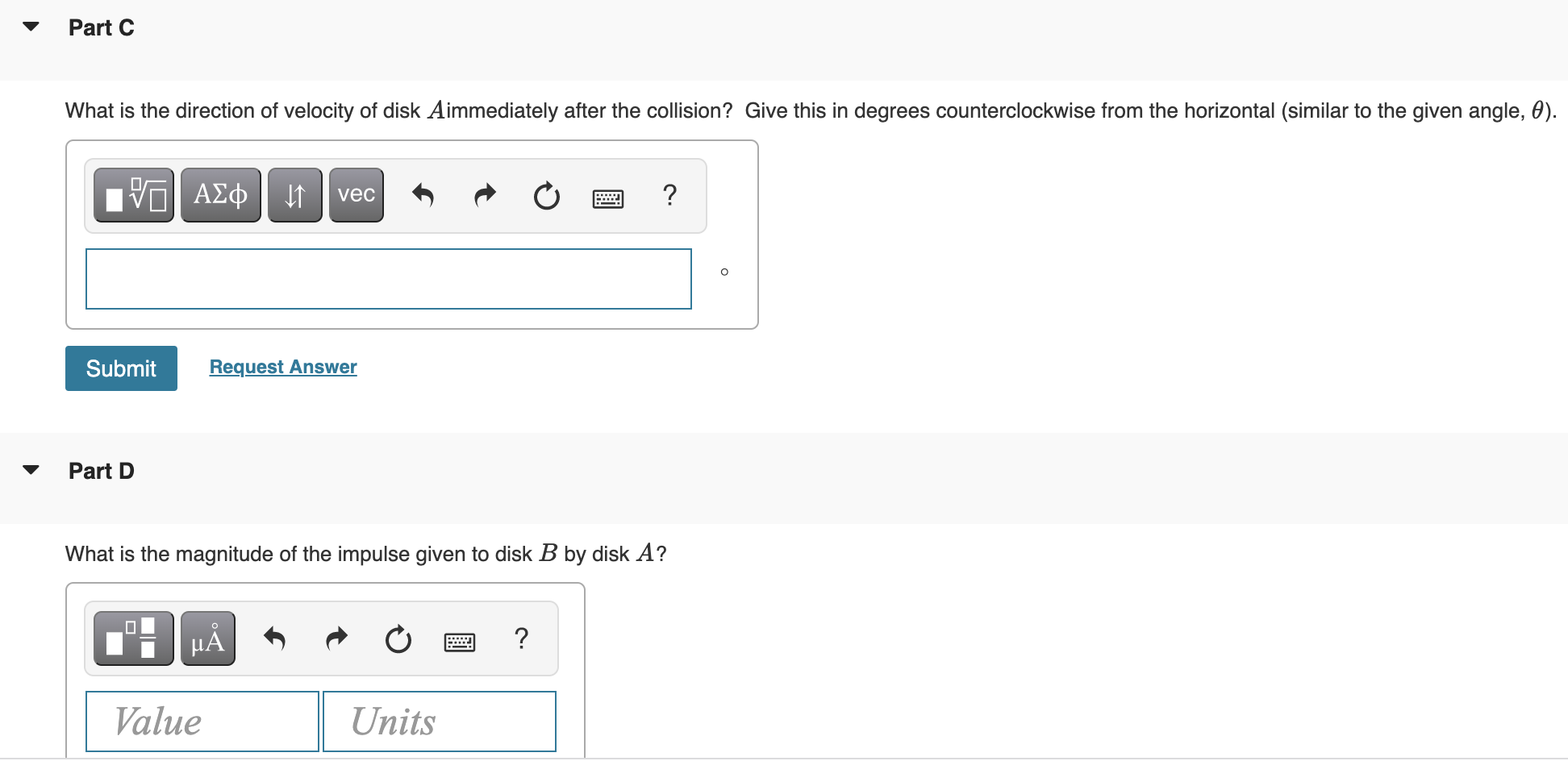 Solved Two smooth disks A and B have the initial velocities, | Chegg.com