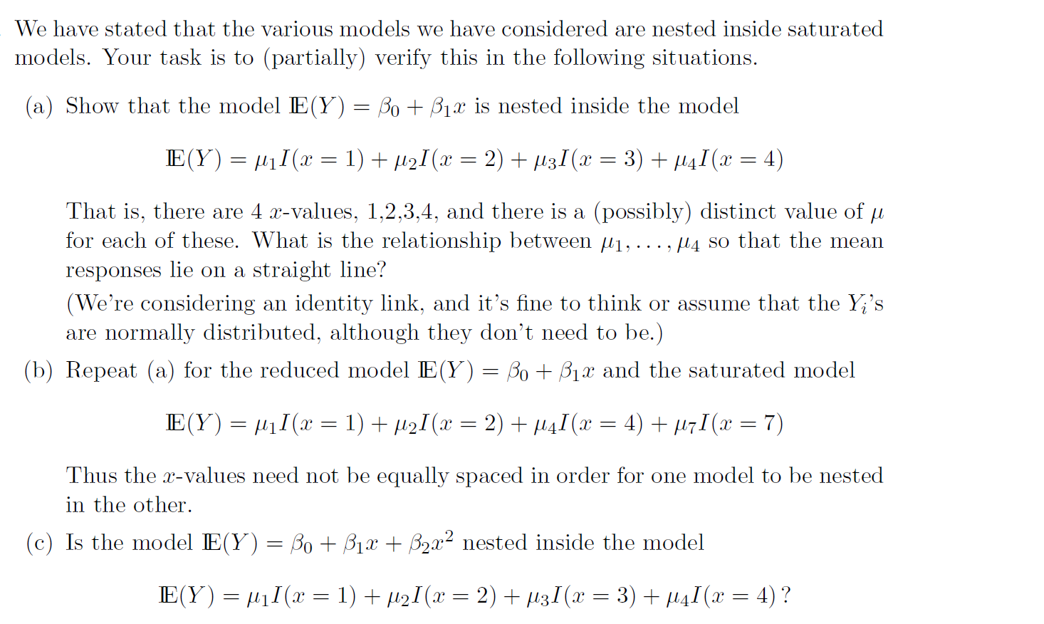 Solved We have stated that the various models we have | Chegg.com