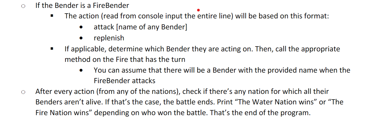 Solved Solution Description Create files Bender.java, | Chegg.com