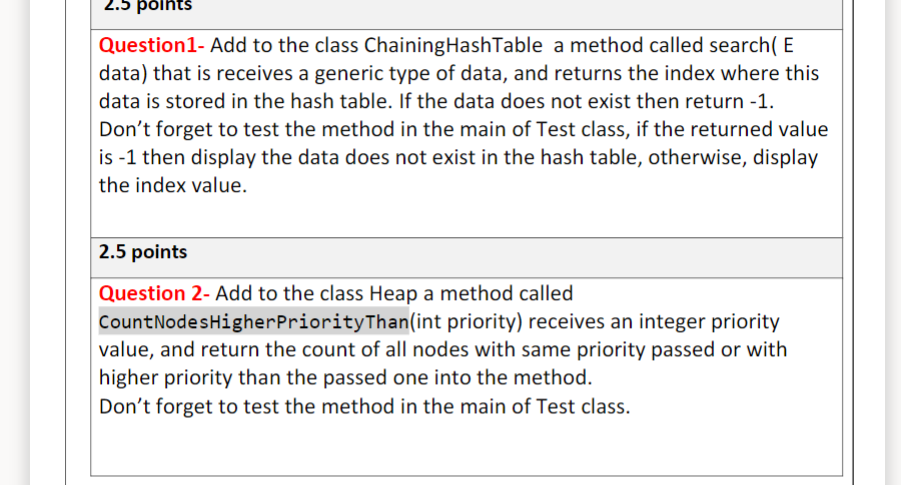 Solved 2.5 points Question 1- Add to the class | Chegg.com