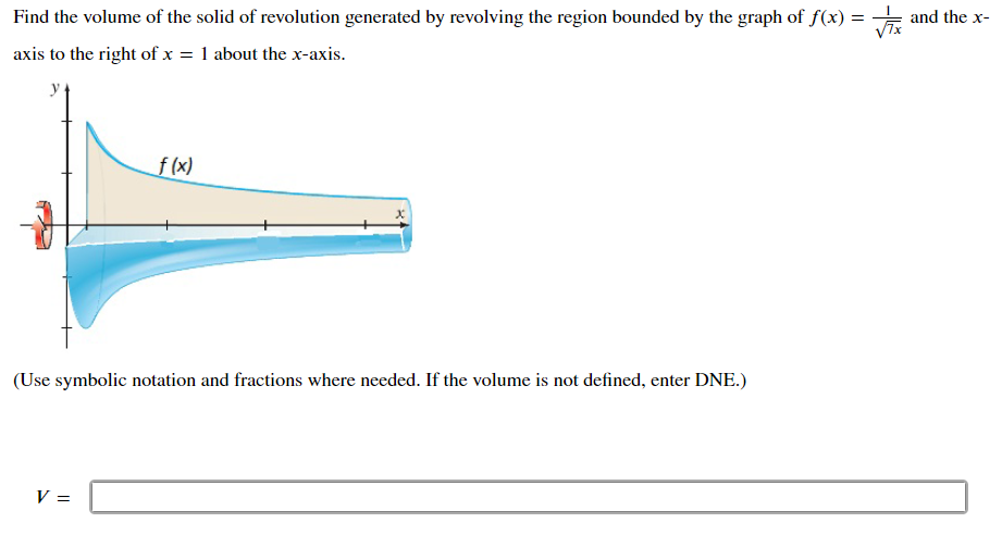 Solved Find the volume of the solid of revolution generated | Chegg.com