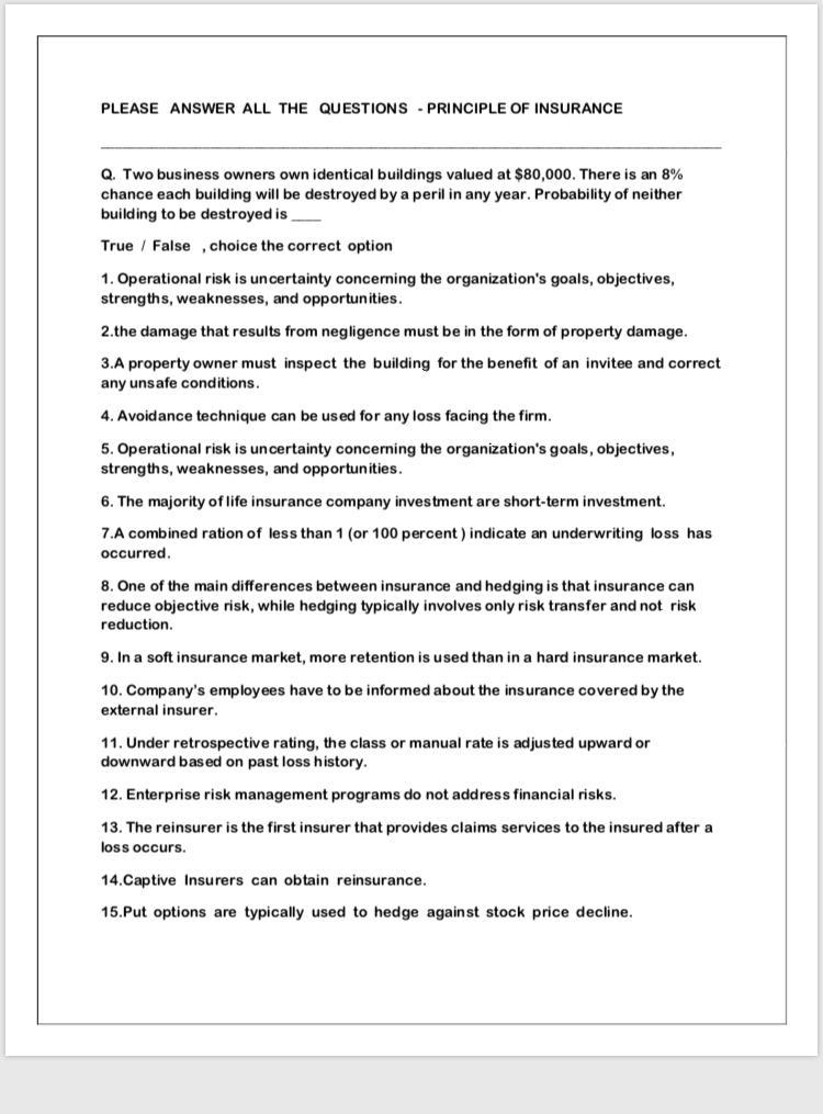 Solved PLEASE ANSWER ALL THE QUESTIONS PRINCIPLE OF | Chegg.com