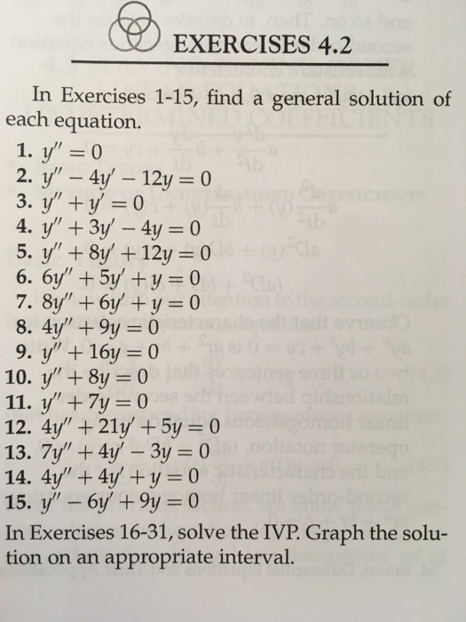 Solved In Exercises 1-15, find a general solution of each | Chegg.com