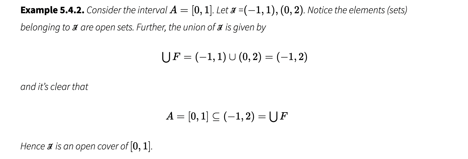 Solved Example 5.4.2. Consider the interval A=[0,1]. Let | Chegg.com