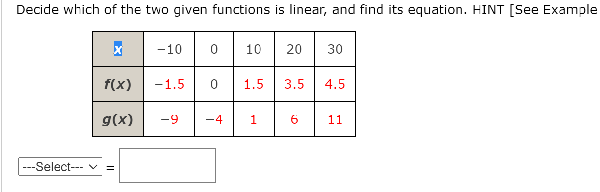 Solved Decide which of the two given functions is linear, | Chegg.com