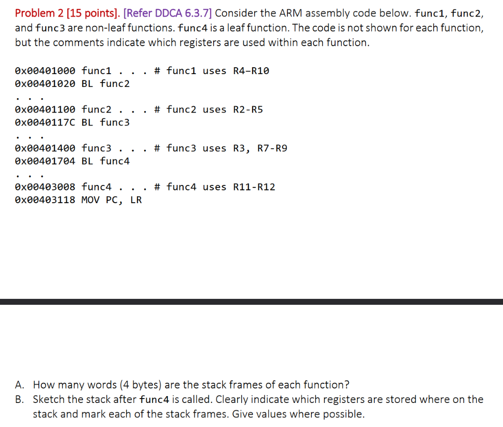 Solved Problem 2 [15 points]. [Refer DDCA 6.3.7] Consider | Chegg.com