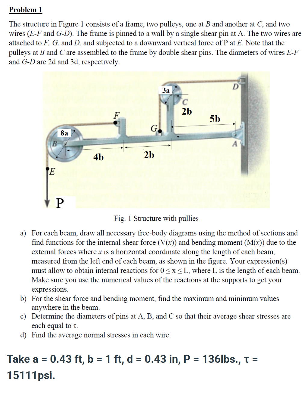 Solved Problem 1The structure in Figure 1 ﻿consists of a | Chegg.com