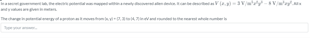 Solved In a secret government lab, the electric potential | Chegg.com