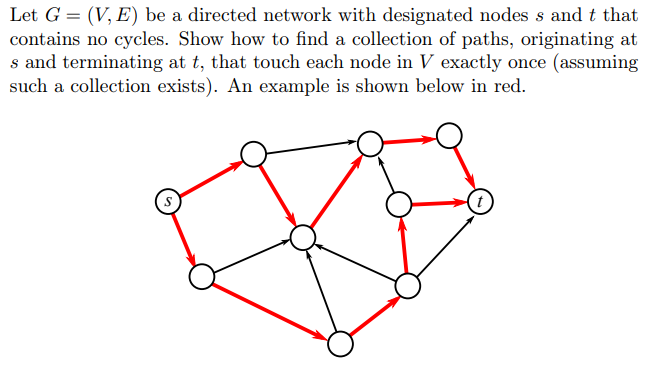 Let G=(V,E) ﻿be a directed network with designated | Chegg.com