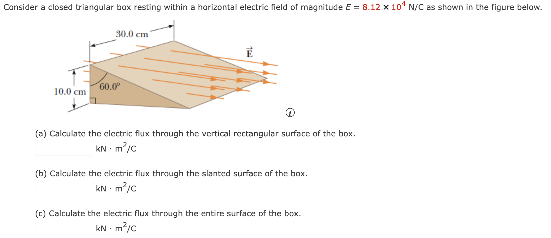 Solved onsider a closed triangular box resting within a | Chegg.com