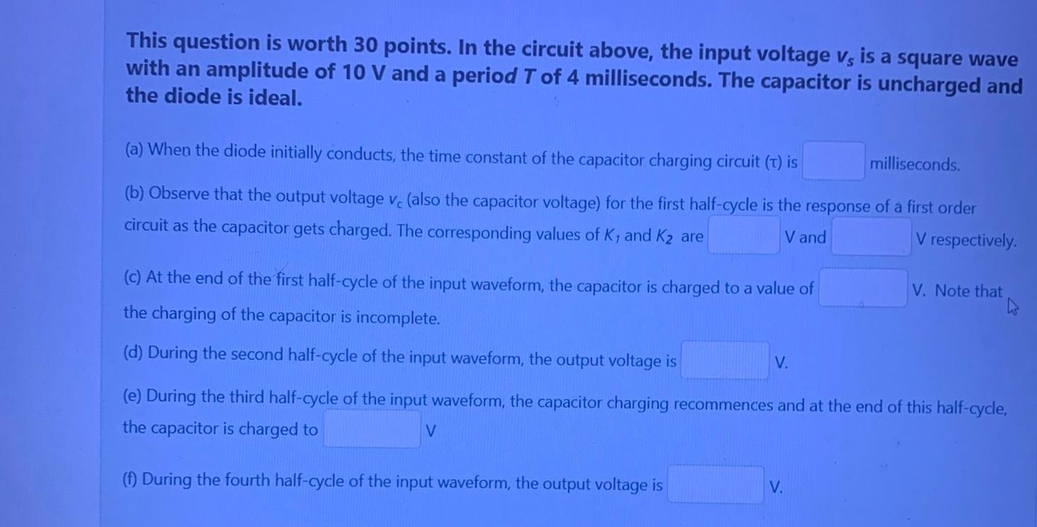 Solved This question is worth 30 points. In the circuit | Chegg.com