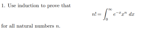 Solved 1. Use induction to prove that JO for all natural | Chegg.com