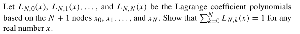 Solved Let Ln,0(x), L2,1(x), ..., and Ln,n(x) be the | Chegg.com