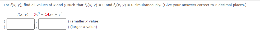 Solved For f(x,y), ﻿find all values of x ﻿and y ﻿such that | Chegg.com