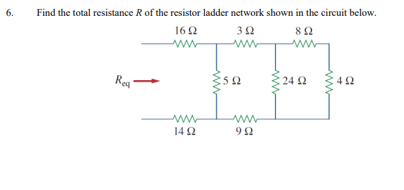 Solved Find the total resistance R of the resistor ladder | Chegg.com