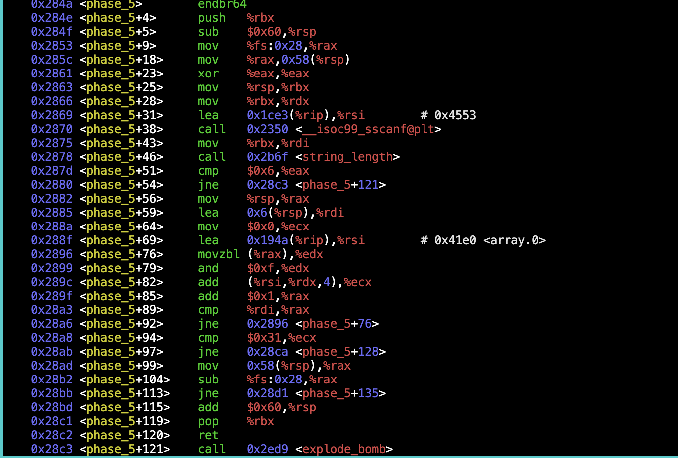 Solved Using gdb, ﻿How do i find the passcode to defuse this | Chegg.com