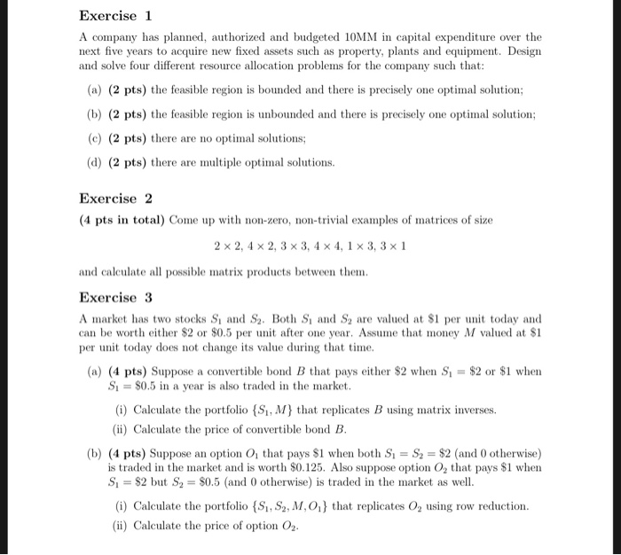 Solved Exercise 1 A company has planned, authorized and | Chegg.com